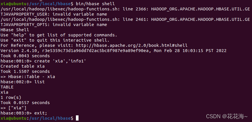 HBase成功进入，输入命令出现error: org.apache.hadoop.hbase.pleaseholdexception: master is initializing-CSDN博客