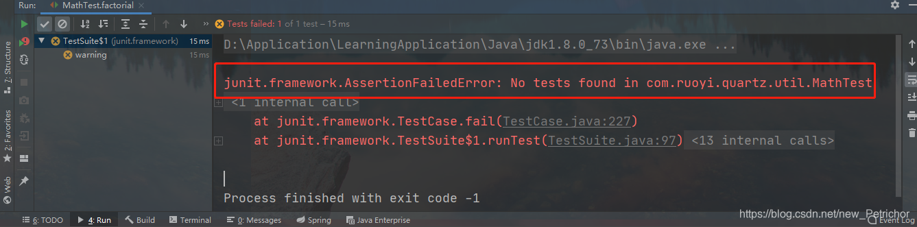 idea单元测试报错：No tests found in XXXTest_no tests found in the class-CSDN博客