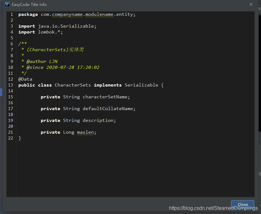 idea Easy Code自动生成代码模板-CSDN博客