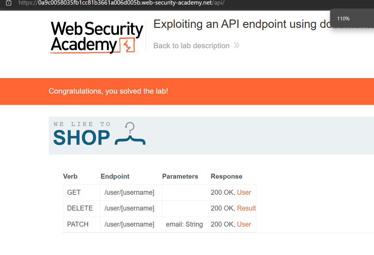 Lab_ Exploiting an API endpoint using documentation_lab: exploiting an ...