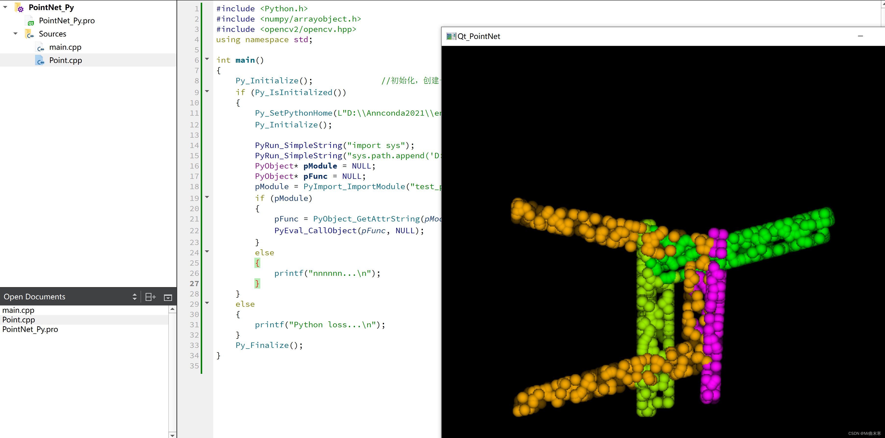 Qt+WIN10+Python：PointNet实现点云显示_pytorch点云分割部署-CSDN博客