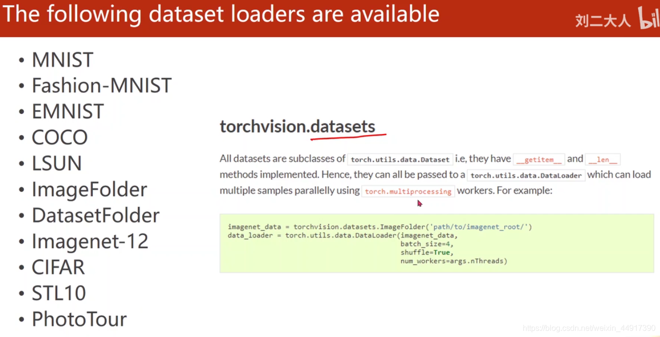 《PyTorch深度学习实践》完结合集 · Hongpu Liu · 加载数据集（6）_hongpu liu pytorch-CSDN博客