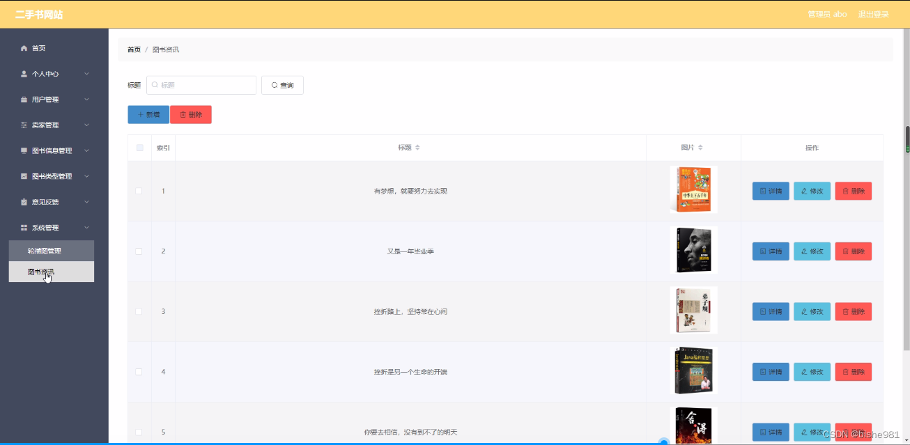 Springboot毕设项目二手书网站425ec（java+VUE+Mybatis+Maven+Mysql）_二手书网站毕设-CSDN博客