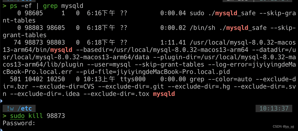 Mac下Mysql端口为0的问题_mac 2002 - can't connect to server on '127.0.0.1' -CSDN博客