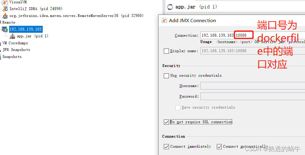 JvisualVm远程连接Docker构建的项目_jvisualvm链接远程docker容器-CSDN博客