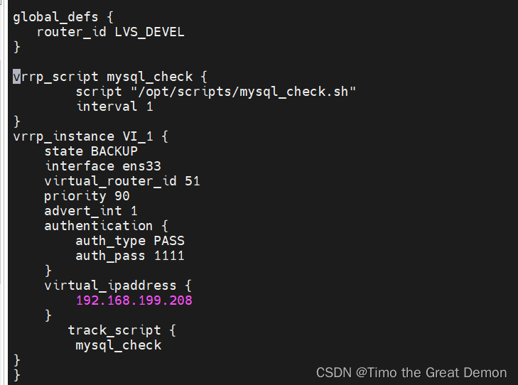 Mysqlkeepalived实现对mysql的高可用mysql 增加keepalived Vip Csdn博客