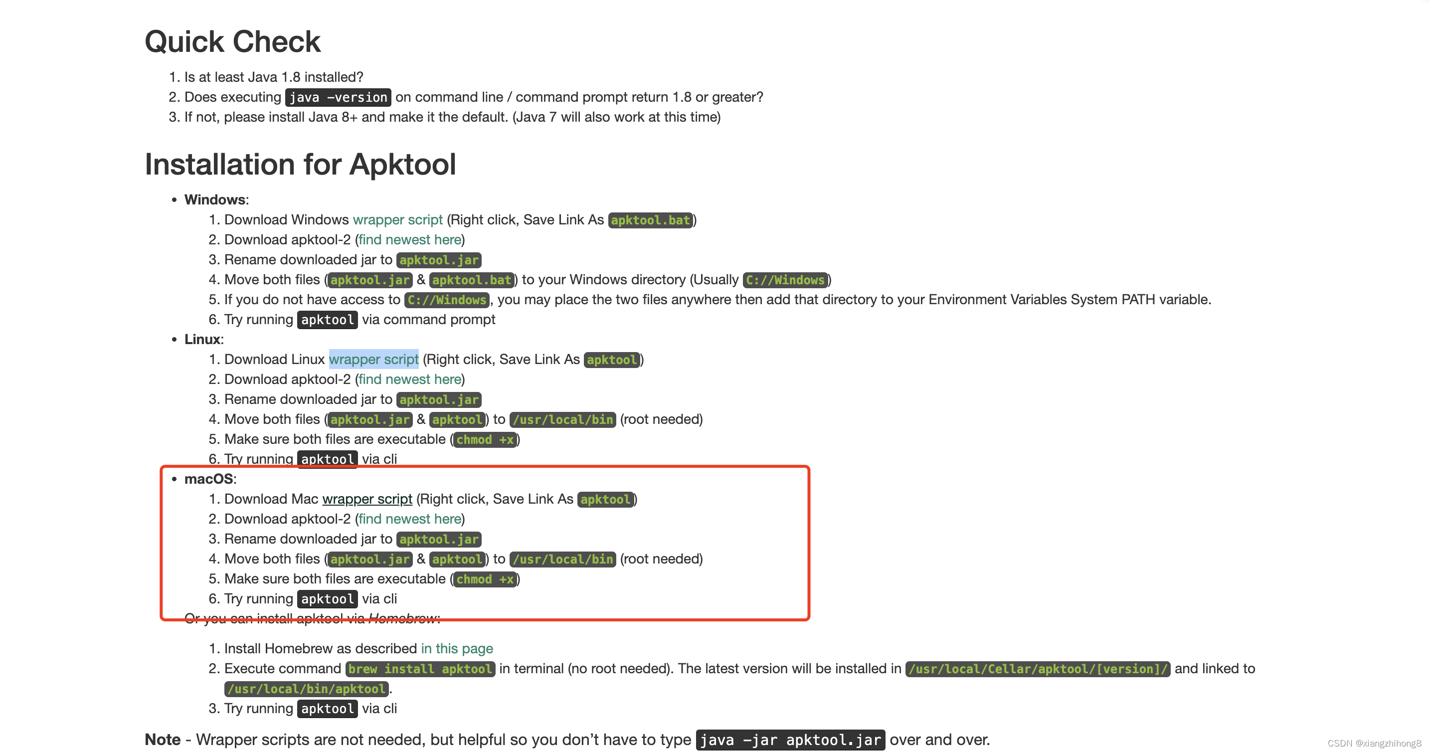 Mac OS安装 apktool工具包_mac apktool-CSDN博客
