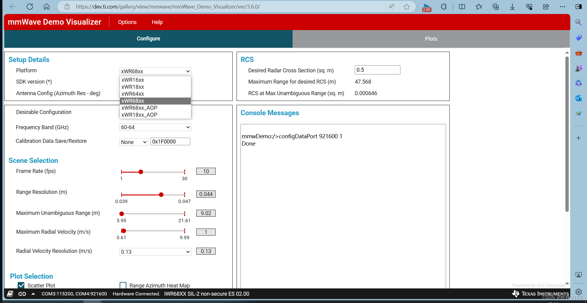 TI IWR 6843 ISK 毫米波雷达开箱测试_iwr6843-CSDN博客