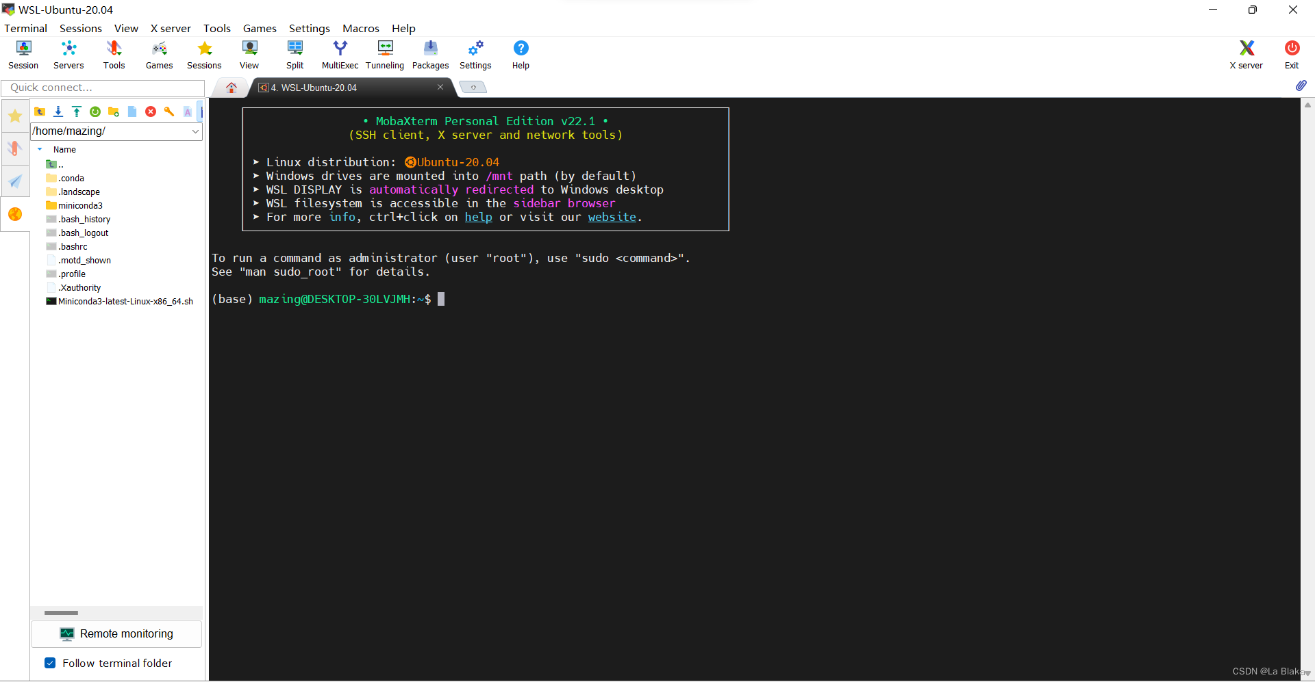 【记录】Ubuntu子系统通过miniconda构建python虚拟环境并使用Jupyter_ubuntun利用miniconda安装配置python3路径-CSDN博客