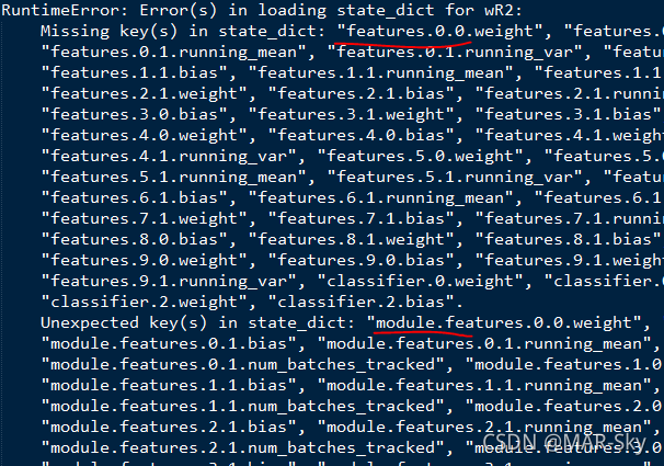 pytorch在gpu训练好的模型再次cpu使用时需要注意dict的keys多一个module，torch.load设置map_location=‘cpu‘_missing keys 和 ...