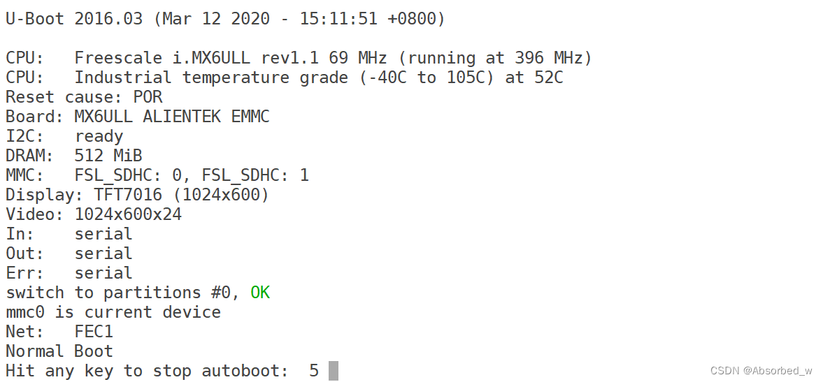 I.MX6ULL_Linux_系统篇(13) uboot命令使用_im6ull怎么进入uboot后台-CSDN博客