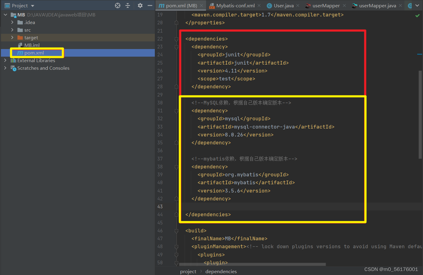 IDEA中用Mybatis连接MySQL方法_idea mybatis 连接数据库-CSDN博客