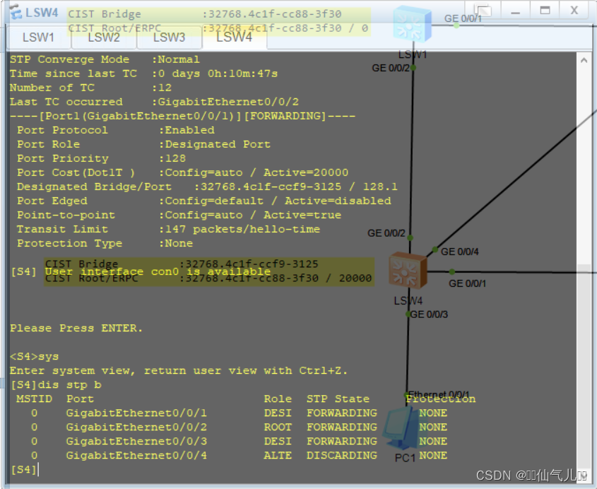 eNSP中STP生成树协议的相关命令和配置_ensp生成树配置命令-CSDN博客