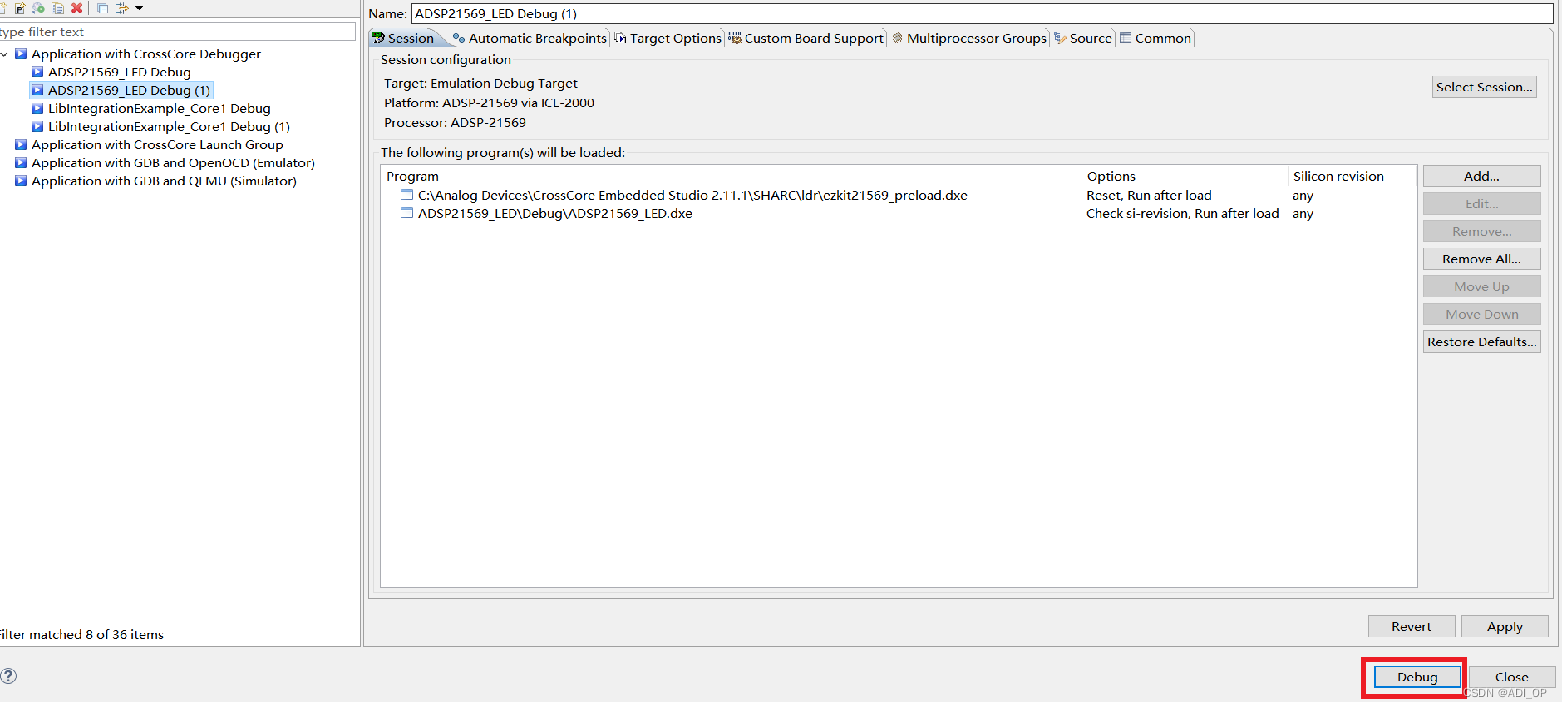 ADZS-ICE-2000和AD-ICE2000的使用详细说明（CCES）_cces2.0 programer-CSDN博客