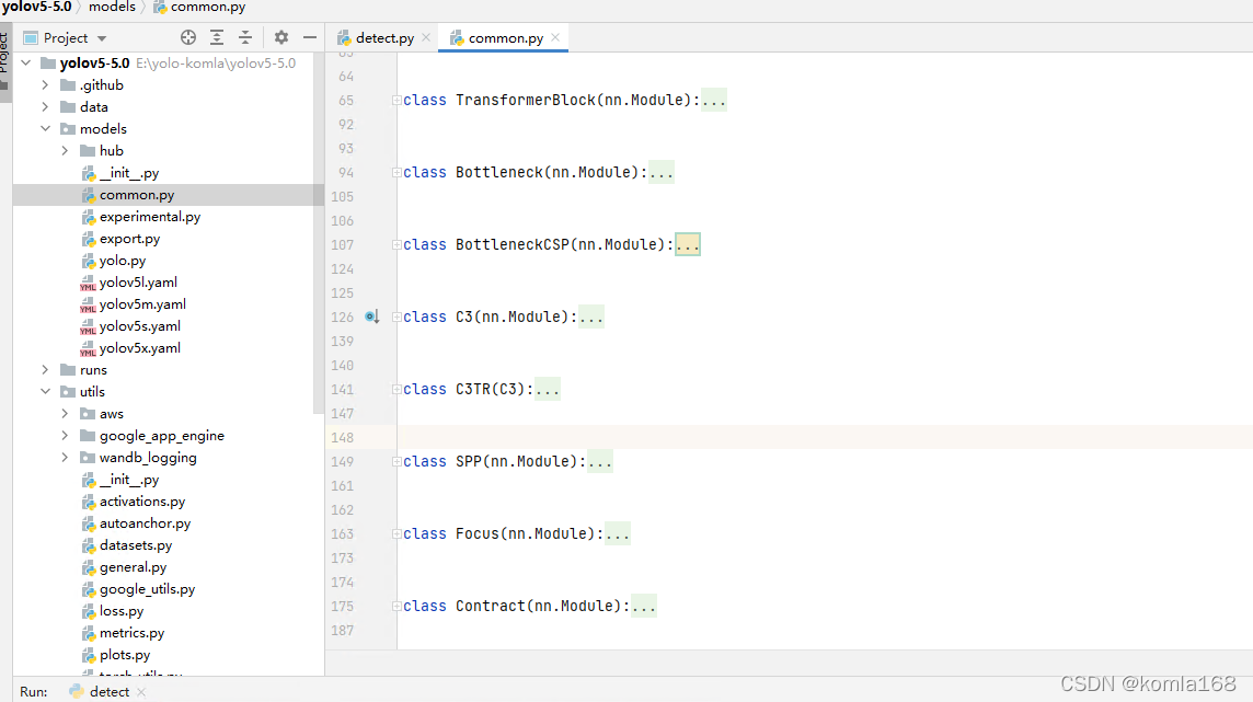 2、yolov5-v5 运行detect.py报：AttributeError: Can‘t get attribute ‘SPPF‘ on module ‘models.common‘_运行 ...