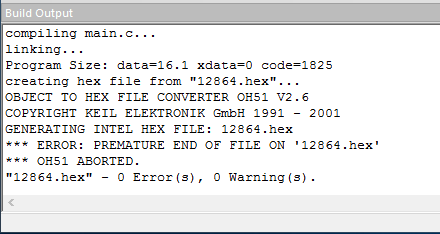 Keil提示premature end of file错误 无法生成HEX文件-CSDN博客