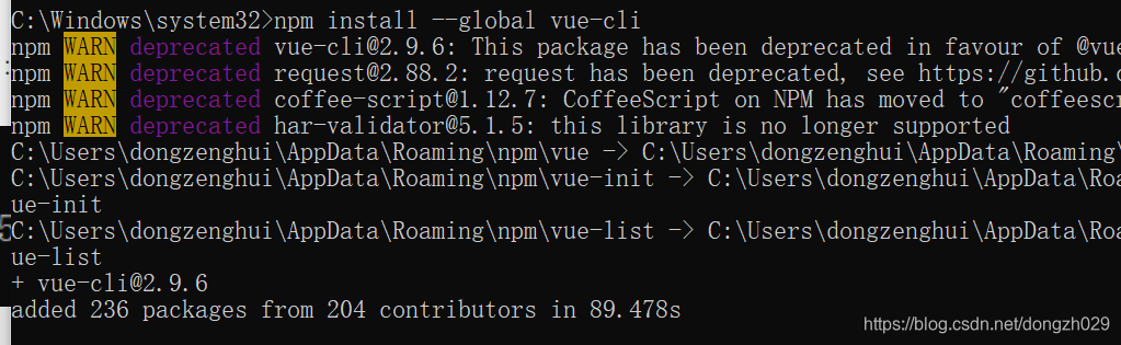 npm安装Vue失败，报错：npm WARN saveError ENOENT: no such file or directory_saveerror enoent: no such ...