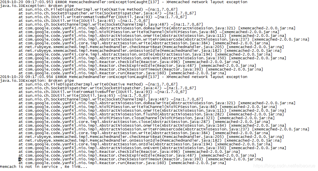 tomcat启动运行一段时间之后-XMemcached network layout exception-CSDN博客