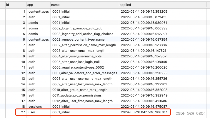 python3 manage.py migrate 不创建生成表（No migrations to apply.）_python3 ...