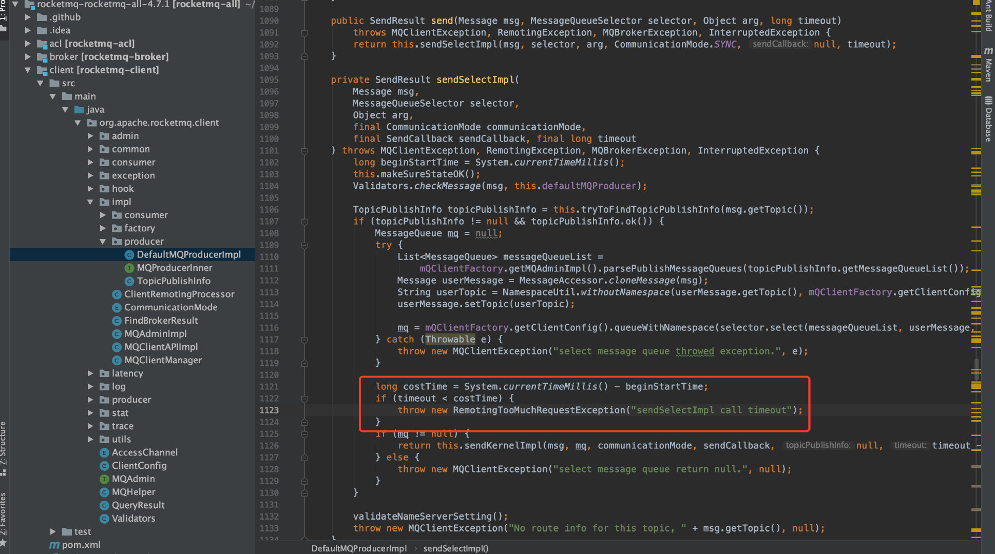 【RocketMQ】服务端错误排查：RemotingTooMuchRequestException/sendSelectImpl call timeout_org.apache ...