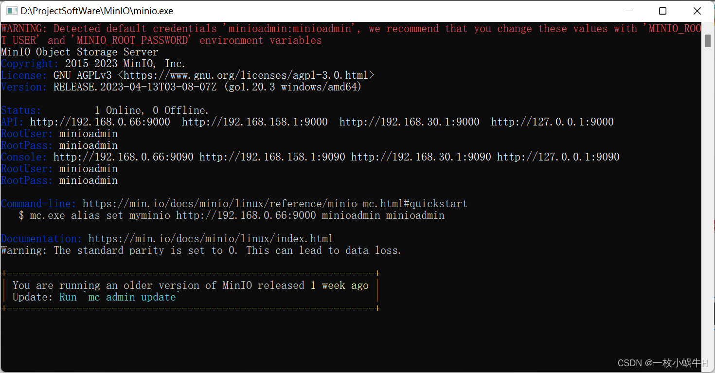 Windows安装MinIO_minio汉化-CSDN博客