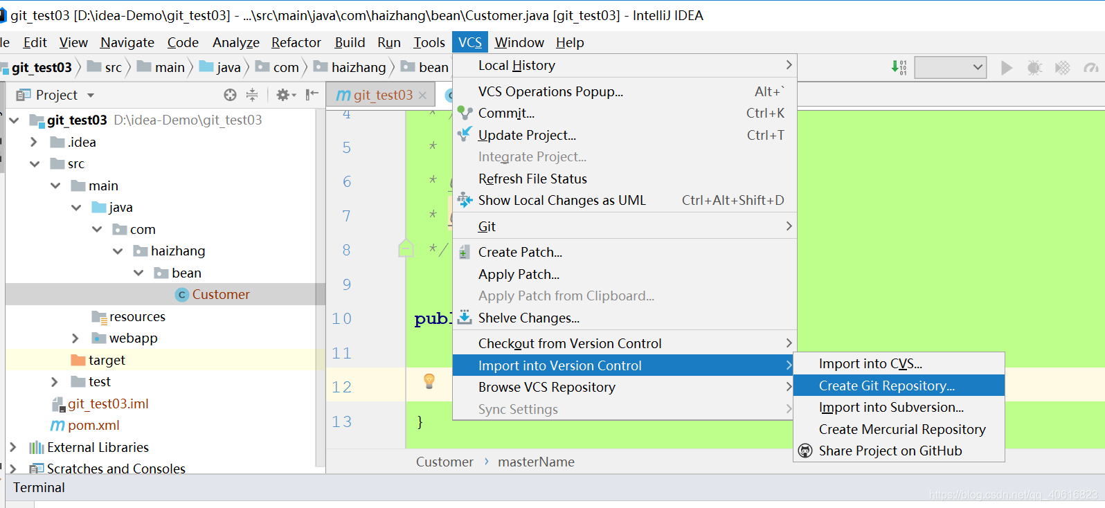在idea下使用git（一）_idea cvs git-CSDN博客