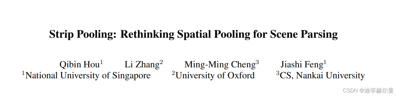 带池化注意力 Strip Pooling | Rethinking Spatial Pooling for Scene Parsing_条带池化-CSDN博客