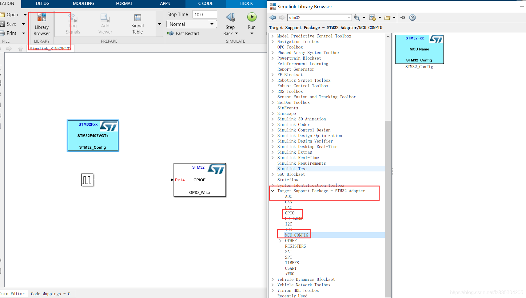 Matlab2019b与STM32F407基于模型的联合开发_matlab2019a如何联调stm32-CSDN博客