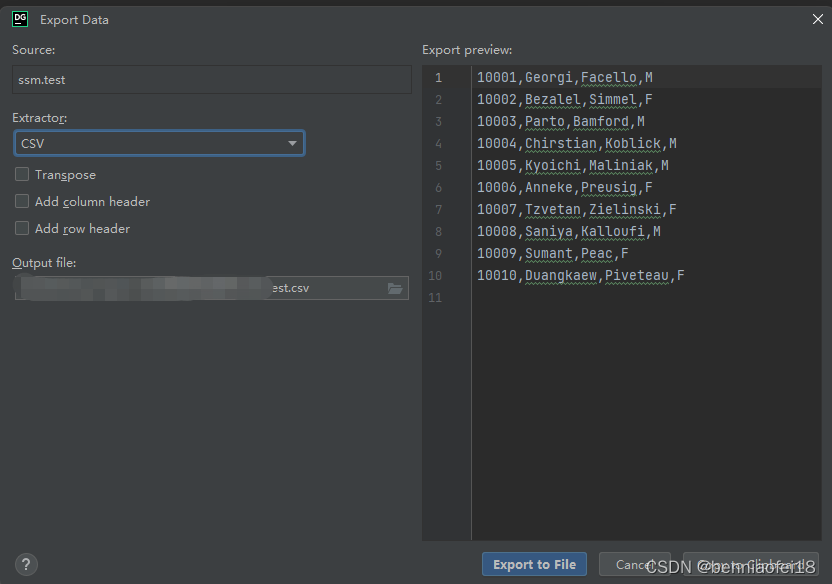 DataGrip导出和导入文件_datagrip导出csv文件乱码-CSDN博客