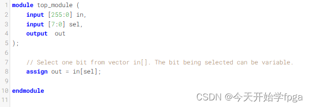 HDLBits刷题（3_1_2_4）Mux256to1-CSDN博客