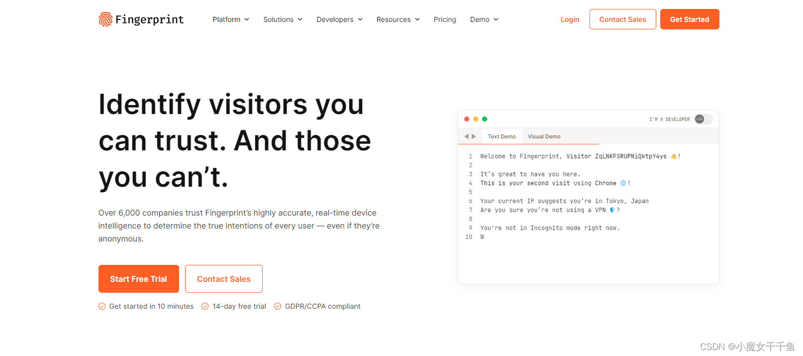 【浏览器指纹】fingerprintjs2使用fingerprintjs生成浏览器唯一标识(浏览器指纹)-CSDN博客