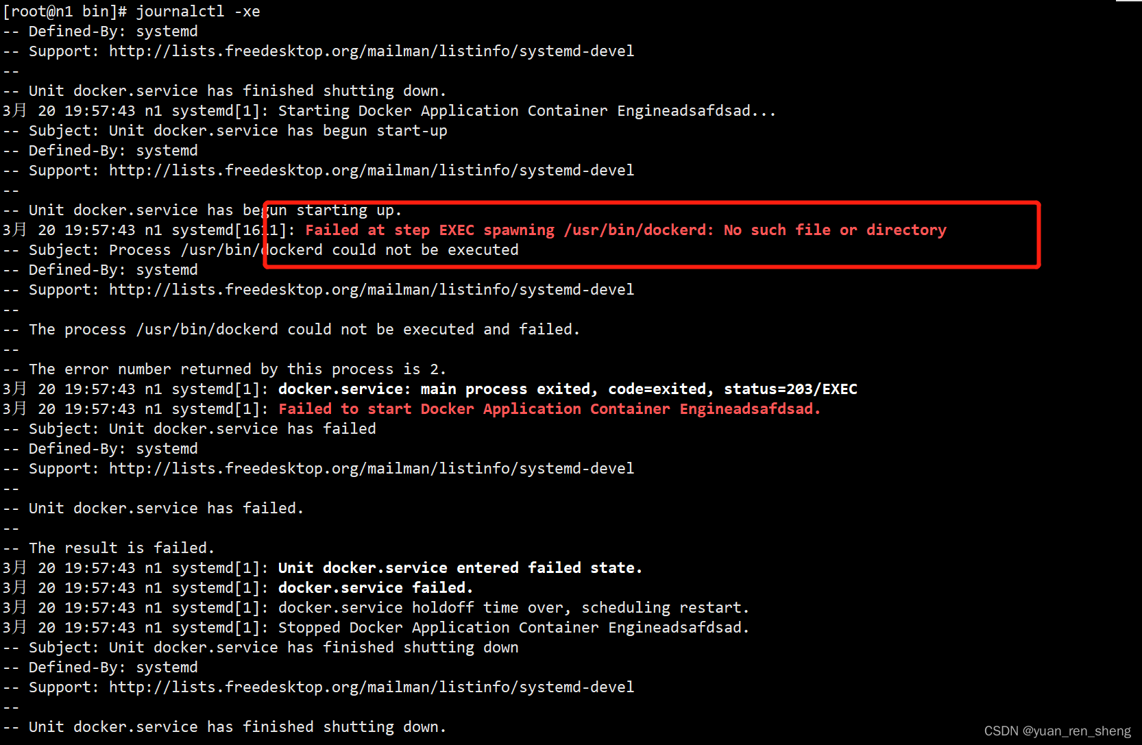 Docker 启动Failed to start Docker Application Container Engineadsafdsad._failed to initialize a ...