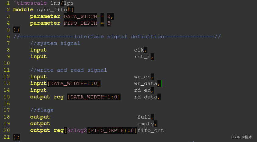 同步fifo的实现（verilog代码及仿真波形）同步fifo Verilog代码 Csdn博客