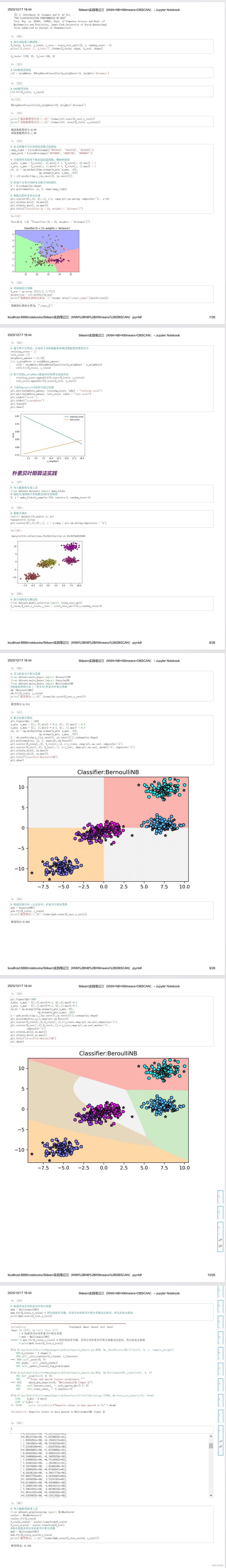 Sklearn实践笔记三（KNN+NB+KMmeans+DBSCAN）_knndbscan-CSDN博客
