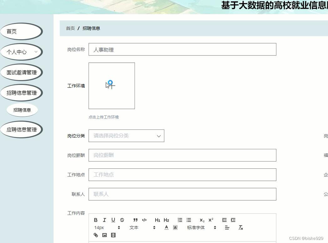 Pythondjango高校就业求职招聘信息服务系统8ryq3基于python的高校就业服务平台 Csdn博客