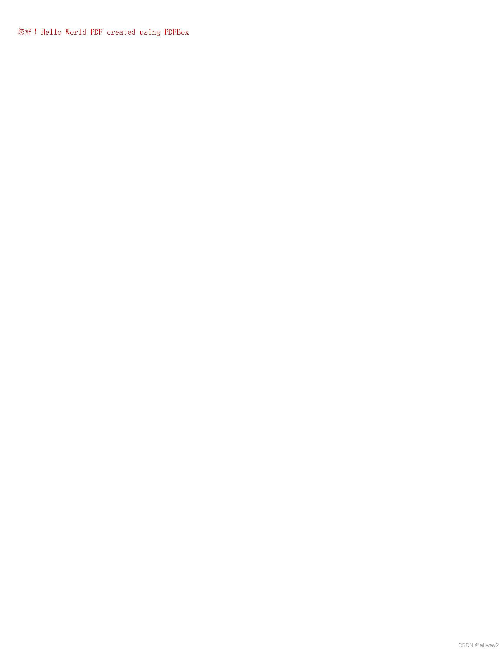 Java PDFBox 创建中文PDF_pdfbox 打印中文-CSDN博客