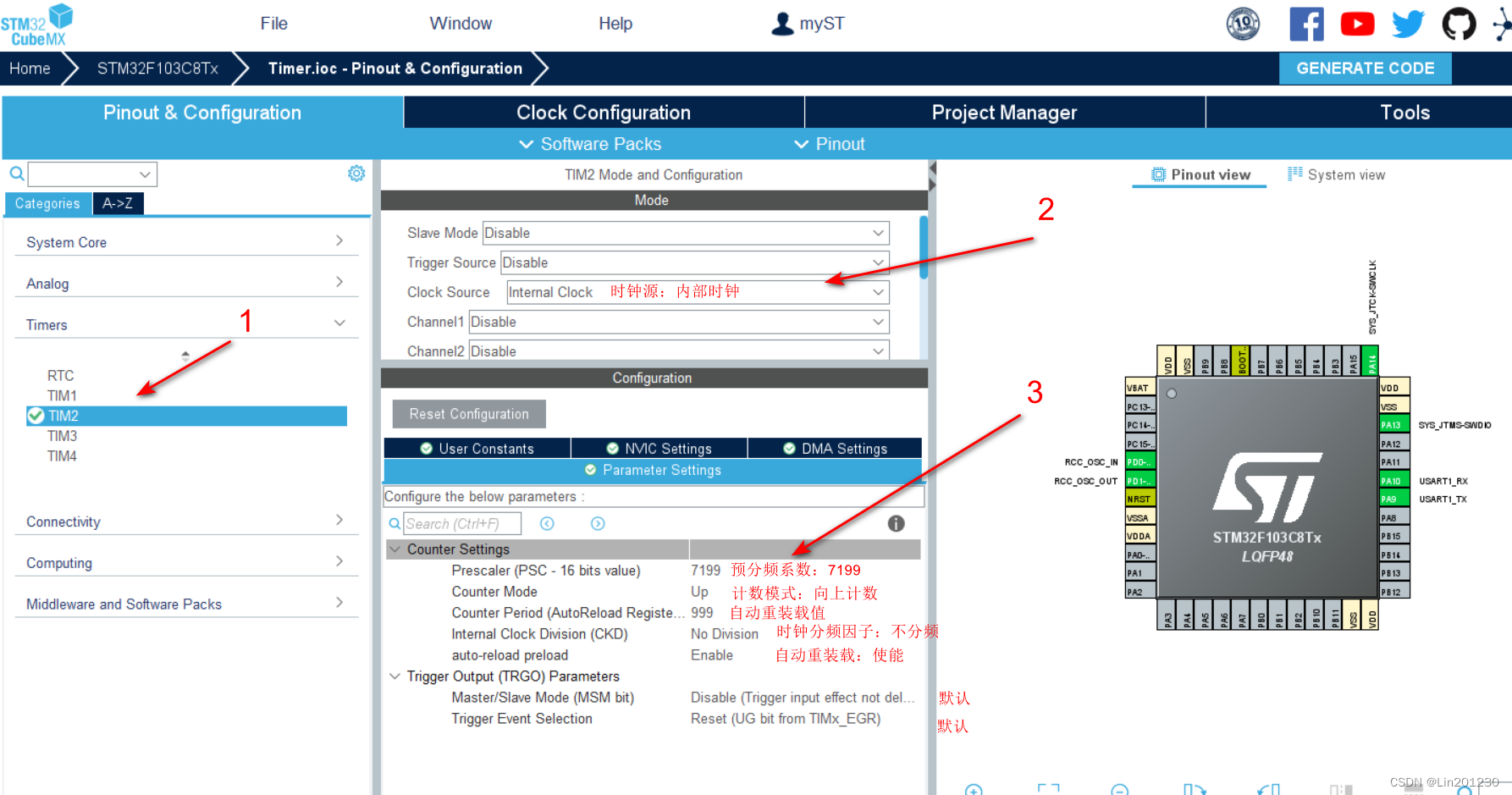 STM32 + CubeMX + Timer定时器 实现周期任务处理_stm32cubemx timer-CSDN博客