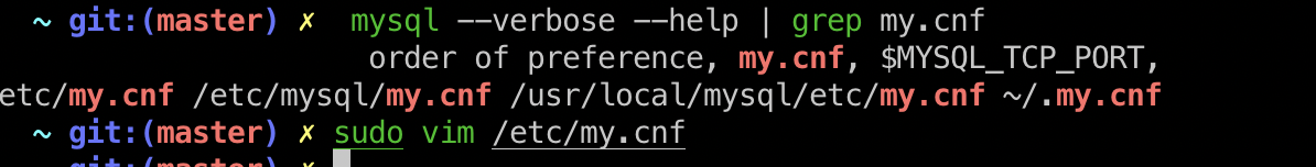 关于Mac mysql my.cnf 配置文件方法-CSDN博客