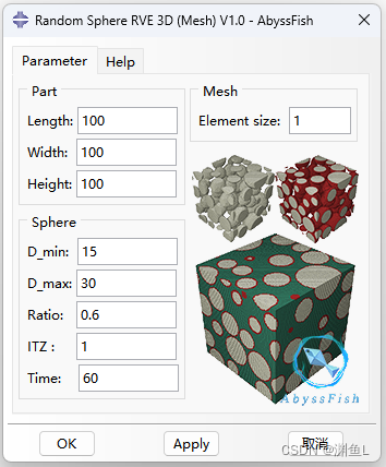 Abaqus周期性边界代表体单元Random Sphere RVE 3D (Mesh)插件_abaqus周期性边界条件-CSDN博客