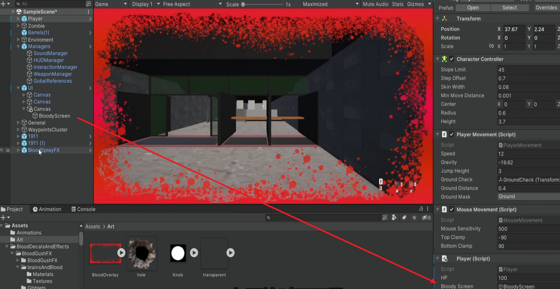 【unity小技巧】受伤屏幕闪红、死亡动画、死亡黑屏效果_unity中受伤之后屏幕四周都是红色-CSDN博客