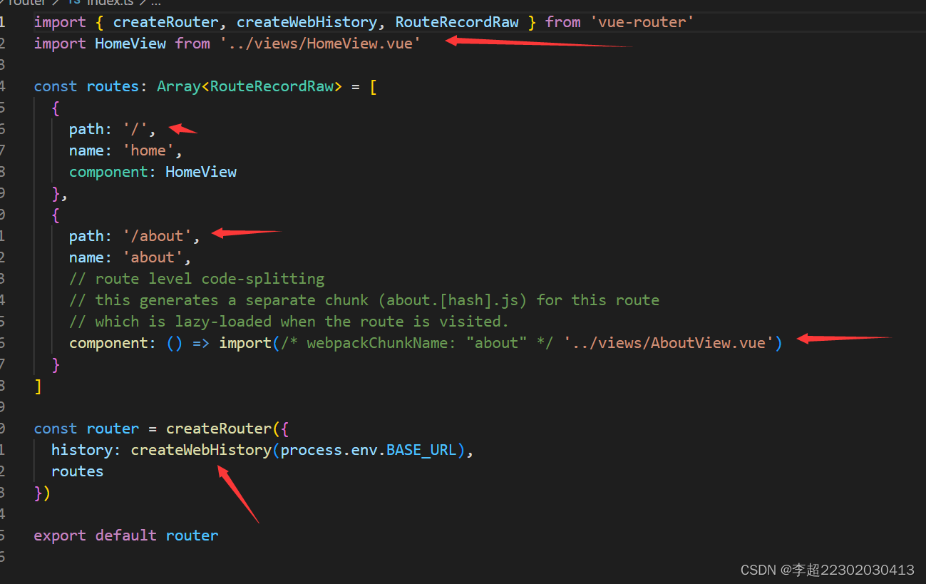 Vue3基础入门：路由设置与组件导入教程,-CSDN博客