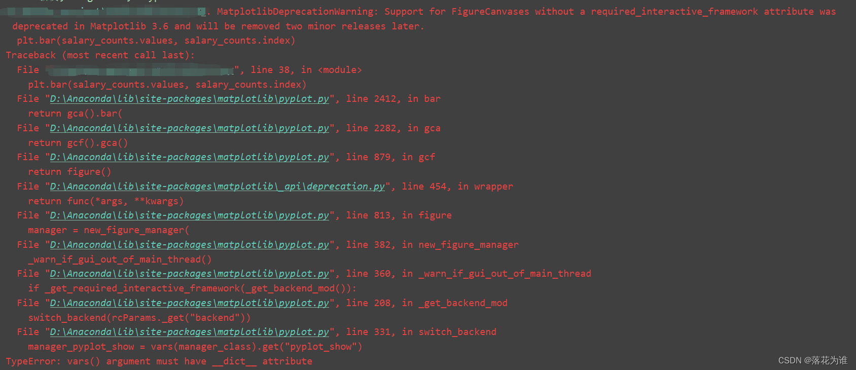 解决Pycharm中使用matplotlib绘制中required_interactive_framework报错问题_figurecanvasagg is non-interactive ...