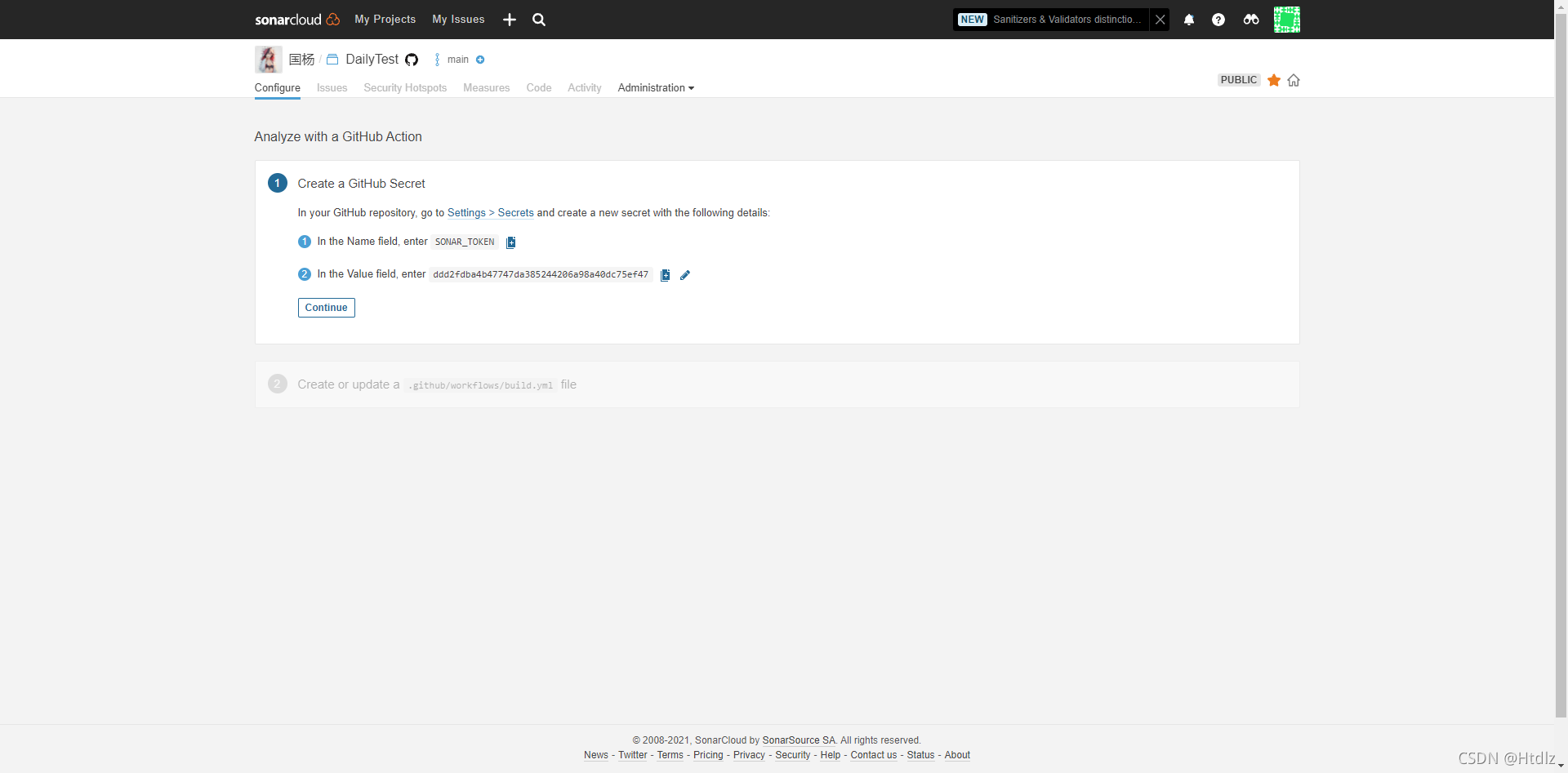 GitHub使用Sonarcloud进行项目分析-CSDN博客