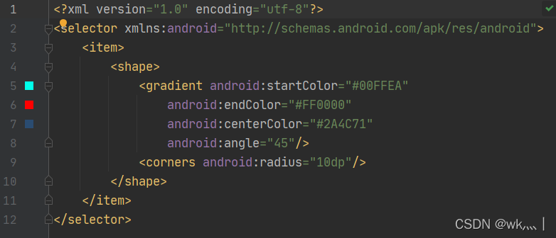 安卓用gradient实现三色渐变背景_3 color gradient+-CSDN博客