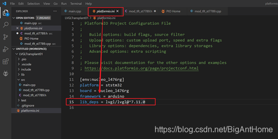 LVGL移植到基于VSCode的platformio工程的STM32L476 Nucleo开发板（st7789显示驱动）_platformio lvgl-CSDN博客