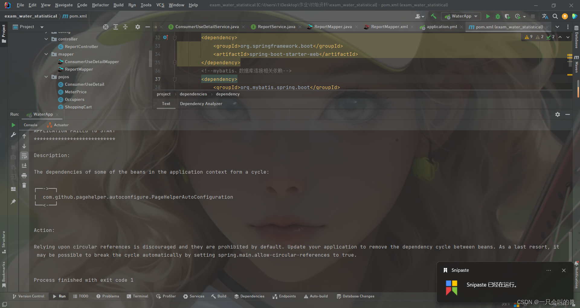 依赖循环 com.github.pagehelper.autoconfigure.PageHelperAutoConfigurationy-CSDN博客