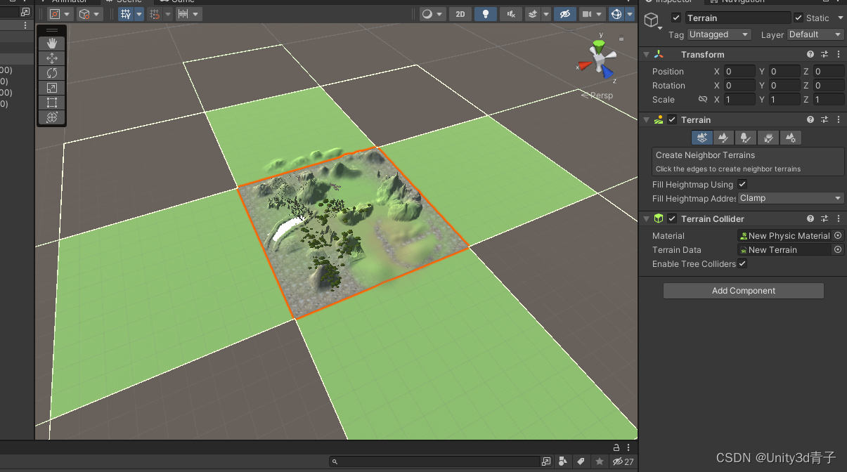 【unity地形】使用地形工具创建场景环境 Terrainunity 制作 地形 工具 Csdn博客