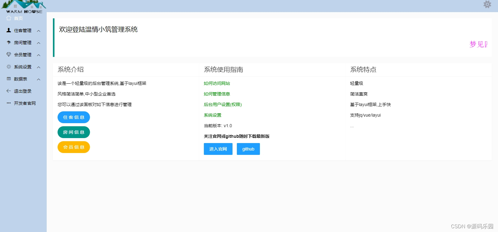 基于SSM+MySql+Layui的酒店管理系统-CSDN博客