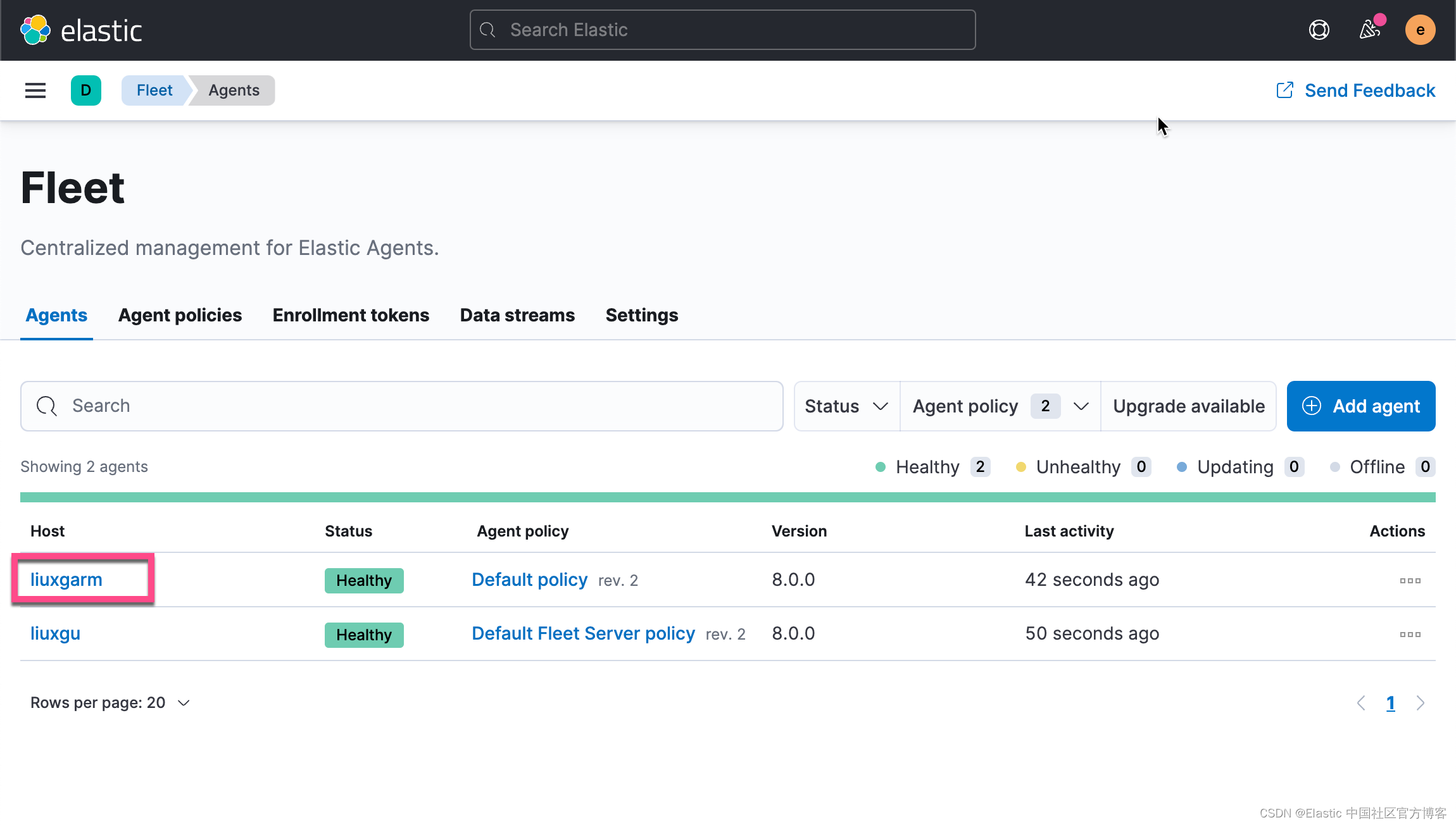 Observability：使用 Elastic Agent 来摄入日志及指标 - Elastic Stack 8.0-CSDN博客