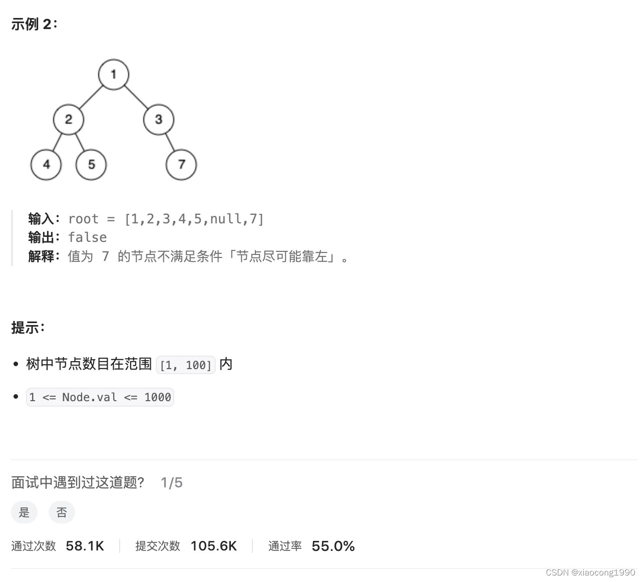 [leetcode]check-completeness-of-a-binary-tree-CSDN博客